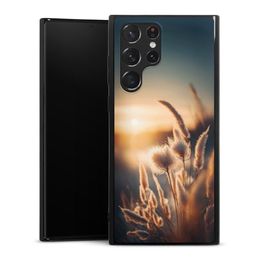 DeinDesign Galaxy S22 Ultra Handy Silikon H&uuml;lle Case schwarz Handyh&uuml;lle Sun Pampasgras Nature