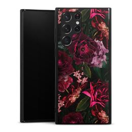 DeinDesign Galaxy S22 Ultra Handy Silikon H&uuml;lle Case schwarz Handyh&uuml;lle Flowers Blossom Rose