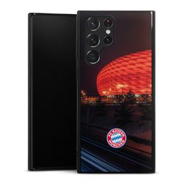 DeinDesign Galaxy S22 Ultra Handy Silikon H&uuml;lle Case schwarz Handyh&uuml;lle Fc Bayern M&uuml;nchen Stadium Fcb