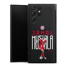 DeinDesign Galaxy S22 Ultra Handy Silikon H&uuml;lle Case schwarz Handyh&uuml;lle Fc Bayern M&uuml;nchen Jamal Musiala Official Licensed Product