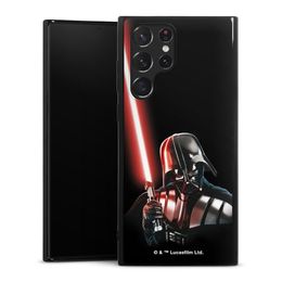 DeinDesign Galaxy S22 Ultra Handy Silikon H&uuml;lle Case schwarz Handyh&uuml;lle Merchandise Darth Vader Star Wars