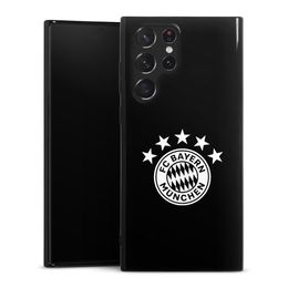 DeinDesign Galaxy S22 Ultra Handy Silikon H&uuml;lle Case schwarz Handyh&uuml;lle Fcb Transparent Fc Bayern M&uuml;nchen
