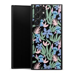 DeinDesign Galaxy S22 Ultra Handy Silikon H&uuml;lle Case schwarz Handyh&uuml;lle Disney Muster Lilo & Stitch
