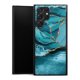 DeinDesign Galaxy S22 Ultra Handy Silikon H&uuml;lle Case schwarz Handyh&uuml;lle Marble Gemstone Glitzer