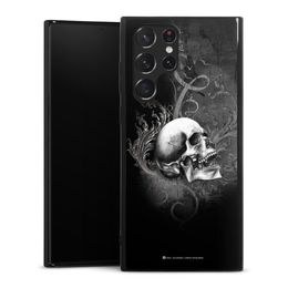 DeinDesign Galaxy S22 Ultra Handy Silikon H&uuml;lle Case schwarz Handyh&uuml;lle Gothic Skull Skulls