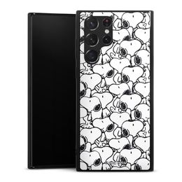 DeinDesign Galaxy S22 Ultra Handy Silikon H&uuml;lle Case schwarz Handyh&uuml;lle Peanuts Snoopy Muster