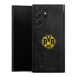 DeinDesign Galaxy S22 Ultra Handy Silikon H&uuml;lle Case schwarz Handyh&uuml;lle Bvb Borussia Dortmund Merchandise