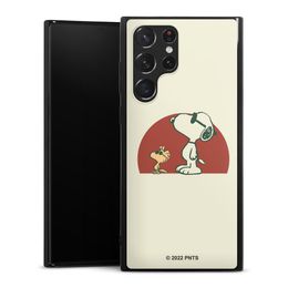 DeinDesign Galaxy S22 Ultra Handy Silikon H&uuml;lle Case schwarz Handyh&uuml;lle Snoopy Official Licensed Product Kindheit