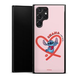 DeinDesign Galaxy S22 Ultra Handy Silikon H&uuml;lle Case schwarz Handyh&uuml;lle Heart Lilo & Stitch Disney