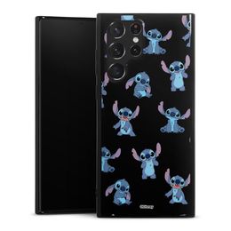 DeinDesign Galaxy S22 Ultra Handy Silikon H&uuml;lle Case schwarz Handyh&uuml;lle Lilo & Stitch Disney Official Licensed Product