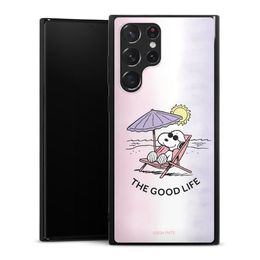 DeinDesign Galaxy S22 Ultra Handy Silikon H&uuml;lle Case schwarz Handyh&uuml;lle Snoopy Official Licensed Product Peanuts