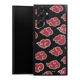 DeinDesign Galaxy S22 Ultra Handy Silikon H&uuml;lle Case schwarz Handyh&uuml;lle Naruto Shippuden Pattern Akatsuki