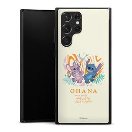 DeinDesign Galaxy S22 Ultra Handy Silikon H&uuml;lle Case schwarz Handyh&uuml;lle Official Licensed Product Lilo & Stitch Disney