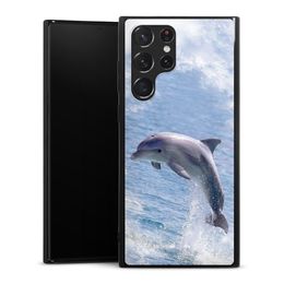 DeinDesign Galaxy S22 Ultra Handy Silikon H&uuml;lle Case schwarz Handyh&uuml;lle Wale Ocean Dolphin