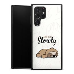 DeinDesign Galaxy S22 Ultra Handy Silikon H&uuml;lle Case schwarz Handyh&uuml;lle Animals Sloth Lazy Sunday