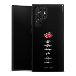 DeinDesign Galaxy S22 Ultra Handy Silikon H&uuml;lle Case schwarz Handyh&uuml;lle Naruto Shippuden Official Licensed Product Akatsuki