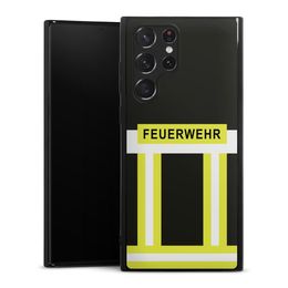 DeinDesign Galaxy S22 Ultra Handy Silikon H&uuml;lle Case schwarz Handyh&uuml;lle Fire Fighters Job Fire Fighter