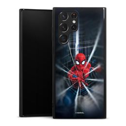 DeinDesign Galaxy S22 Ultra Handy Silikon H&uuml;lle Case schwarz Handyh&uuml;lle Kinofilm Marvel Spiderman