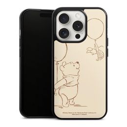 DeinDesign iPhone 15 Pro Handy Slim Case extra d&uuml;nn Silikon Handyh&uuml;lle schwarz H&uuml;lle Disney Official Licensed Product Winnie The Pooh Silikon Slim Case