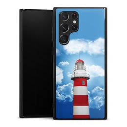 DeinDesign Galaxy S22 Ultra Handy Silikon H&uuml;lle Case schwarz Handyh&uuml;lle Cloud Lighthouse Sky