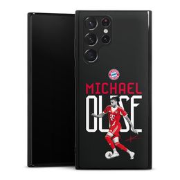 DeinDesign Galaxy S22 Ultra Handy Silikon H&uuml;lle Case schwarz Handyh&uuml;lle Fc Bayern M&uuml;nchen Michael Olise Official Licensed Product