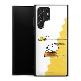 DeinDesign Galaxy S22 Ultra Handy Silikon H&uuml;lle Case schwarz Handyh&uuml;lle Snoopy Peanuts Children