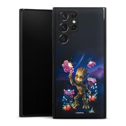 DeinDesign Galaxy S22 Ultra Handy Silikon H&uuml;lle Case schwarz Handyh&uuml;lle Baby Groot Marvel Guardians Of The Galaxy