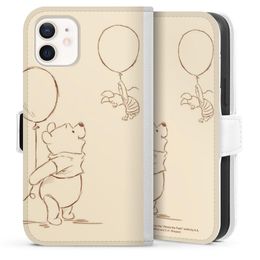 DeinDesign iPhone 12 mini Handy Klapph&uuml;lle Handyh&uuml;lle aus Kunst Leder wei&szlig; Flip Case Winnie The Pooh Official Licensed Product Disney Sideflip mit Lasche