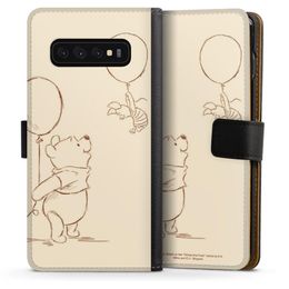 DeinDesign Galaxy S10 Handy Klapph&uuml;lle Handyh&uuml;lle aus Kunst Leder schwarz Flip Case Disney Official Licensed Product Winnie The Pooh Sideflip mit Lasche