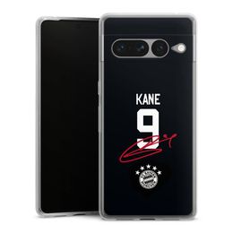 DeinDesign Google Pixel 7 Pro Handy Silikon H&uuml;lle Case transparent Handyh&uuml;lle Fc Bayern M&uuml;nchen Jersey Harry Kane Silikon Case