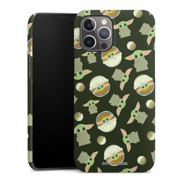 DeinDesign iPhone 12 Pro Max Handy Premium Case Smartphone Handyh&uuml;lle Schutzh&uuml;lle matt Official Licensed Product Star Wars Muster Baby Yoda Premium Case