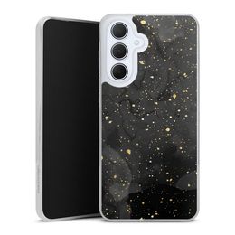DeinDesign Galaxy A36 5G Handy Slim Case Silikon Handyh&uuml;lle transparent H&uuml;lle extra d&uuml;nn Marble Glitzer Gold & Copper Silikon Slim Case