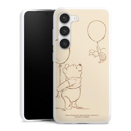 DeinDesign Galaxy S23 Handy Silikon H&uuml;lle Case wei&szlig; Handyh&uuml;lle Disney Official Licensed Product Winnie The Pooh Silikon Case