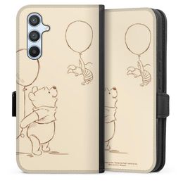 DeinDesign Galaxy A54 5G Handy Klapph&uuml;lle Handyh&uuml;lle aus Kunst Leder schwarz Flip Case Disney Official Licensed Product Winnie The Pooh Sideflip mit Lasche