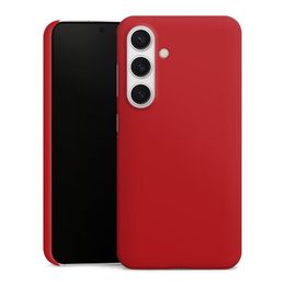 DeinDesign Galaxy S24 Handy Premium Case Smartphone Handyh&uuml;lle Schutzh&uuml;lle matt Red Colour Unicoloured Premium Case