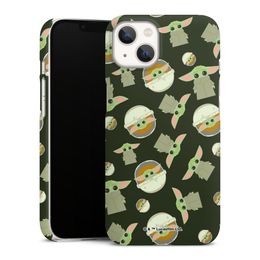 DeinDesign iPhone 13 Handy Premium Case Smartphone Handyh&uuml;lle Schutzh&uuml;lle matt Official Licensed Product Star Wars Muster Baby Yoda Premium Case