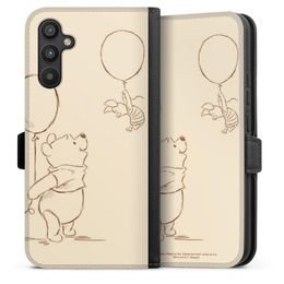 DeinDesign Galaxy A34 5G Handy Klapph&uuml;lle Handyh&uuml;lle aus Kunst Leder schwarz Flip Case Disney Official Licensed Product Winnie The Pooh Sideflip mit Lasche