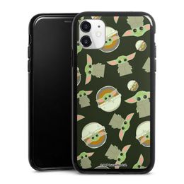 DeinDesign iPhone 11 Handy Silikon H&uuml;lle Case schwarz Handyh&uuml;lle Official Licensed Product Star Wars Muster Baby Yoda