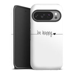 DeinDesign Google Pixel 10 Pro Handy Panzer Handyh&uuml;lle robuste Outdoor H&uuml;lle Schutzh&uuml;lle matt Statement Sayings Happiness Tough Case