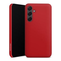DeinDesign Galaxy A35 5G Handy Premium Case Smartphone Handyh&uuml;lle Schutzh&uuml;lle matt Red Colour Unicoloured Premium Case