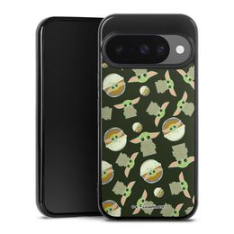 DeinDesign Google Pixel 10 Pro Handy Silikon H&uuml;lle Case schwarz Handyh&uuml;lle Official Licensed Product Star Wars Muster Baby Yoda