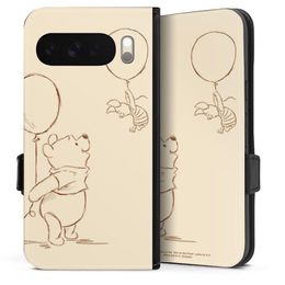 DeinDesign Google Pixel 10 Pro XL Handy Klapph&uuml;lle Handyh&uuml;lle aus Kunst Leder schwarz Flip Case Disney Official Licensed Product Winnie The Pooh Sideflip mit 