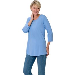 Damen Longshirt in der 2-St&uuml;ck-Packung himmelblau + apricot, Gr&ouml;&szlig;e 56