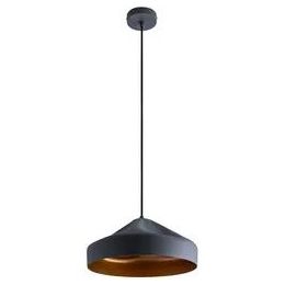 Paco Home Pendelleuchte "HURLEY T", grau, 1, &Oslash; 36cm H: 18cm, Leuchten, H&auml;ngelampe Esszimmer K&uuml;chenlampe H&auml;ngend Esstischlampe Innen Gold, Pendelleuchte