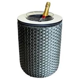 Beistelltisch COOTAB COOLER TABLE "4-in-1 Loungetisch mit Acryl-K&uuml;hler London 50 cm", bunt (anthrazit, champagner), B:34cm H:50cm T:34cm, Tische, Beistelltisch, Wetterfest, Pflegeleicht, Hitzebest&auml;ndig, Verstellbare F&uuml;&szlig;e