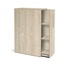 Hoch-Auszugschrank Seattle, HxBxT 1250 x 400 x 800 mm, rechts, Eiche kaiserkraft