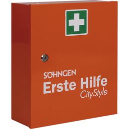 S&ouml;hngen S&Ouml;HNGEN Verbandschrank HEIDELBERG City Style nach DIN 13157, HxBxT 362 x 302 x 140 mm, mit F&uuml;llung, orange