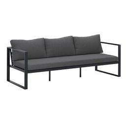 Ambia Garden Loungesofa, Anthrazit, Metall, Textil, 3-Sitzer, 198x63x76 cm, Loungem&ouml;bel, Outdoorsofas