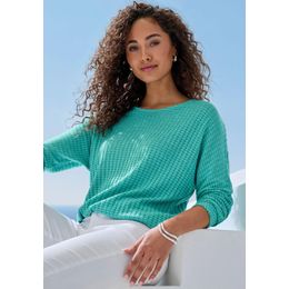 Vivance Damen Langarmshirt, mint, creme, Gr&ouml;&szlig;e 36/38