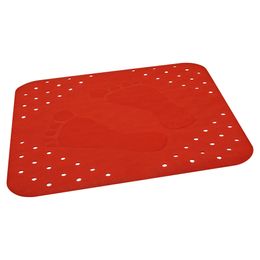 B1 Duscheinlage 'Plattfu&szlig;' rot 54 x 54 cm